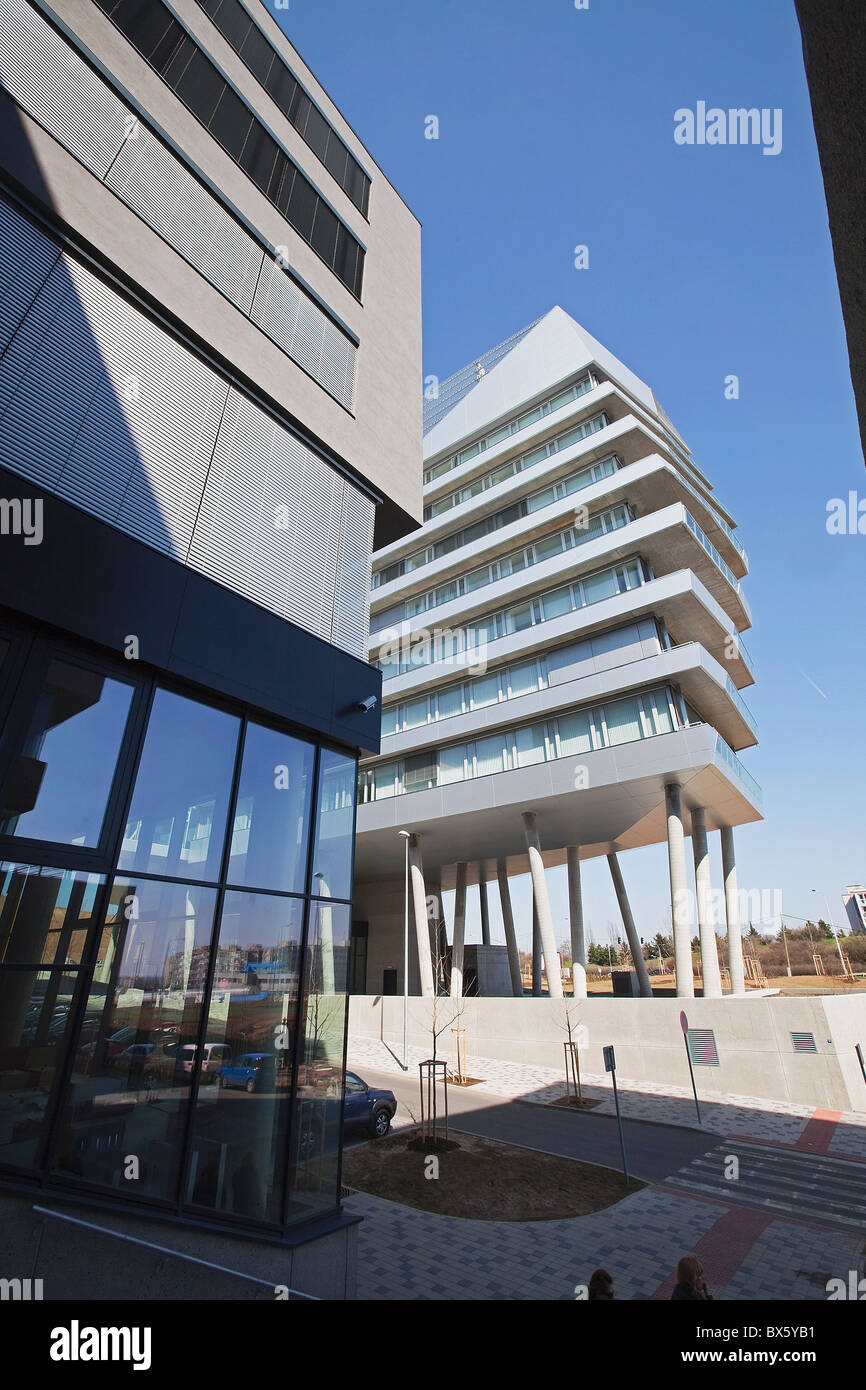 A newly built complex of administration buildings City West in Prague ...