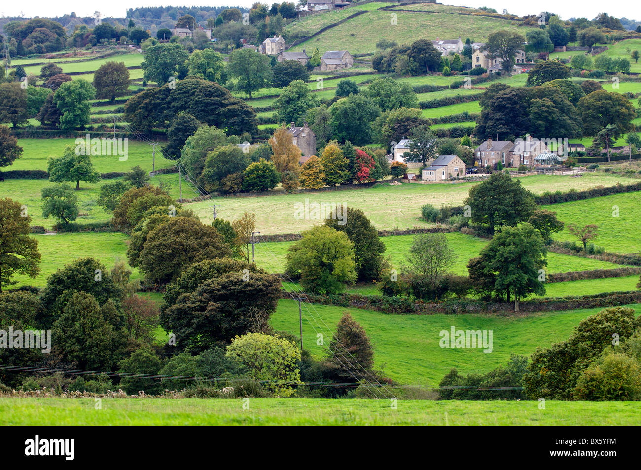 Landscape in the Matlock area, Derbyshire, England Stock Photo - Alamy
