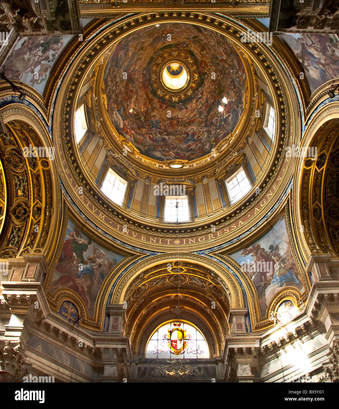 Sant' Agnese in Agone (interior), a basilica church, (built 1652) in ...