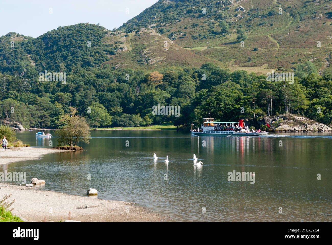 Pleasure Boat on Lake Ullswater Stock Photo - Alamy