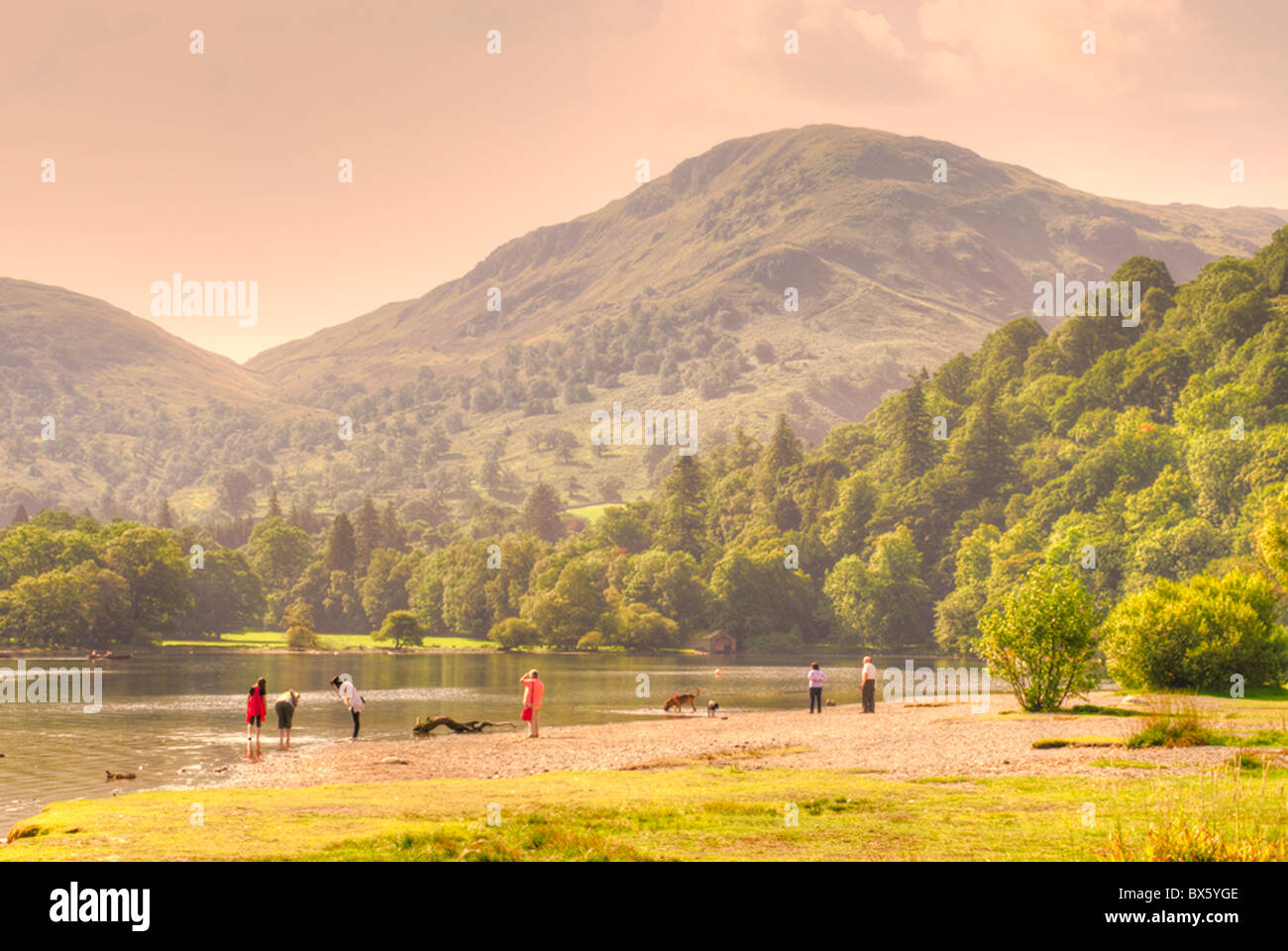 The Golden Lake Stock Photo - Alamy