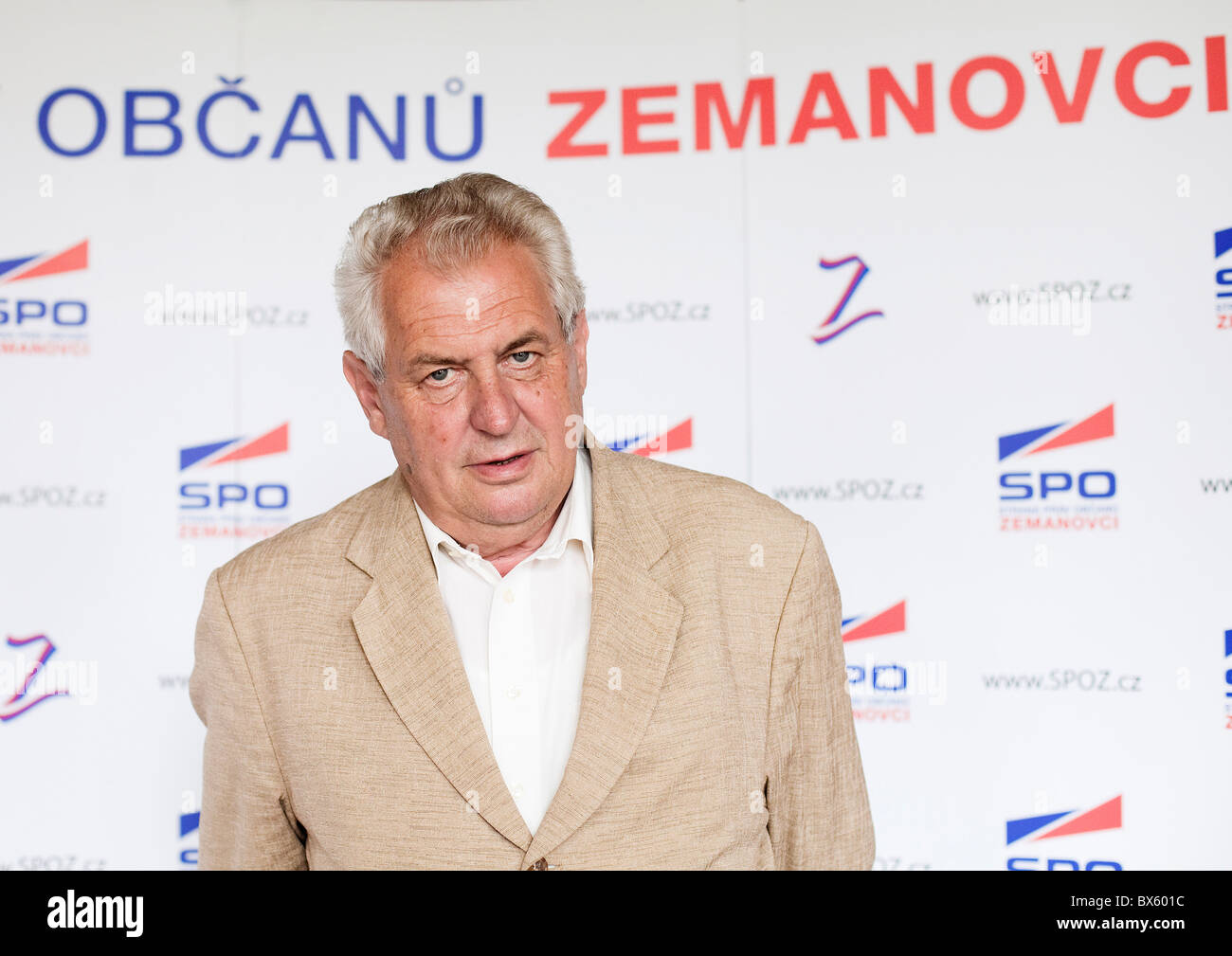 Milos Zeman, politician Stock Photo - Alamy