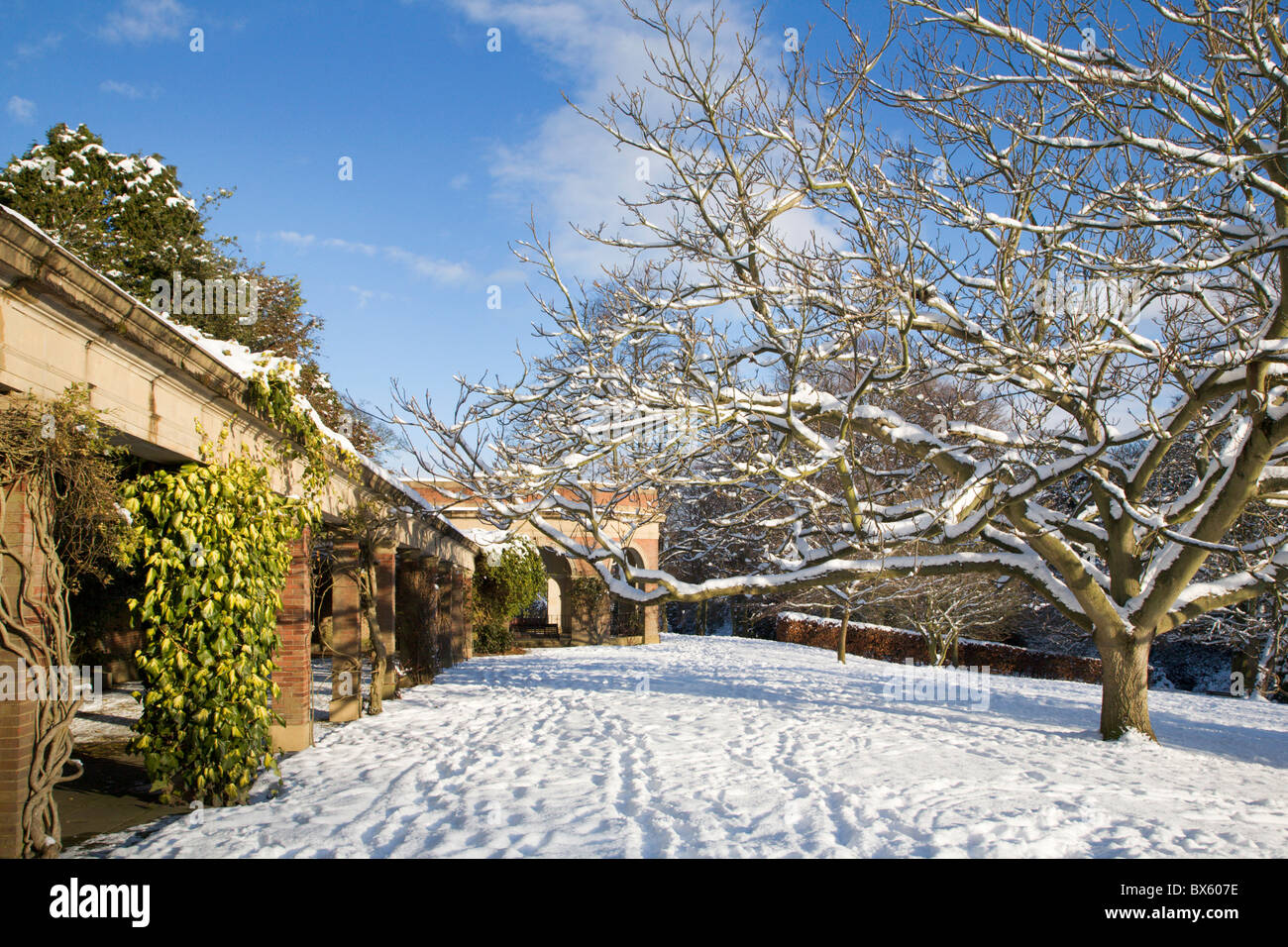 Sun Terrace in Valley Gardens in Winter Harrogate North Yorkshire ...