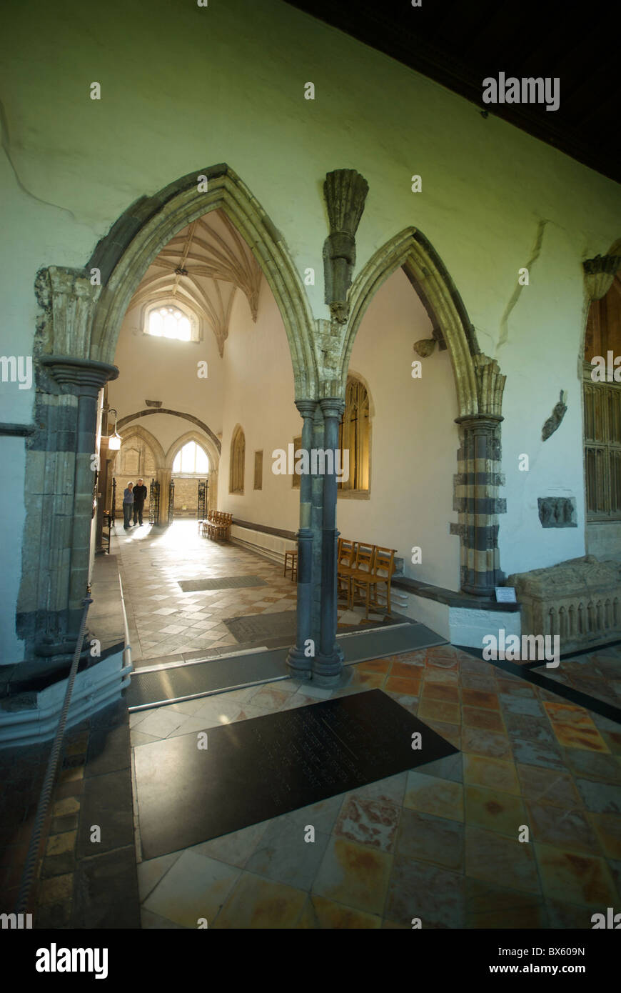 St David's Cathedral Pembrokeshire Wales UK Interior Stock Photo - Alamy