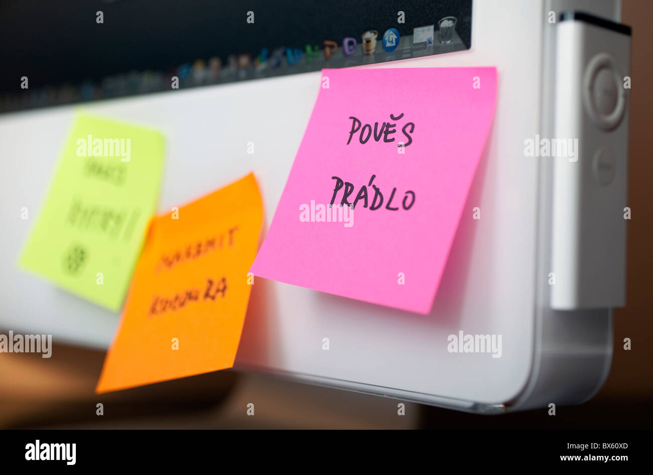 stickies, post-it, notes, reminders Stock Photo - Alamy
