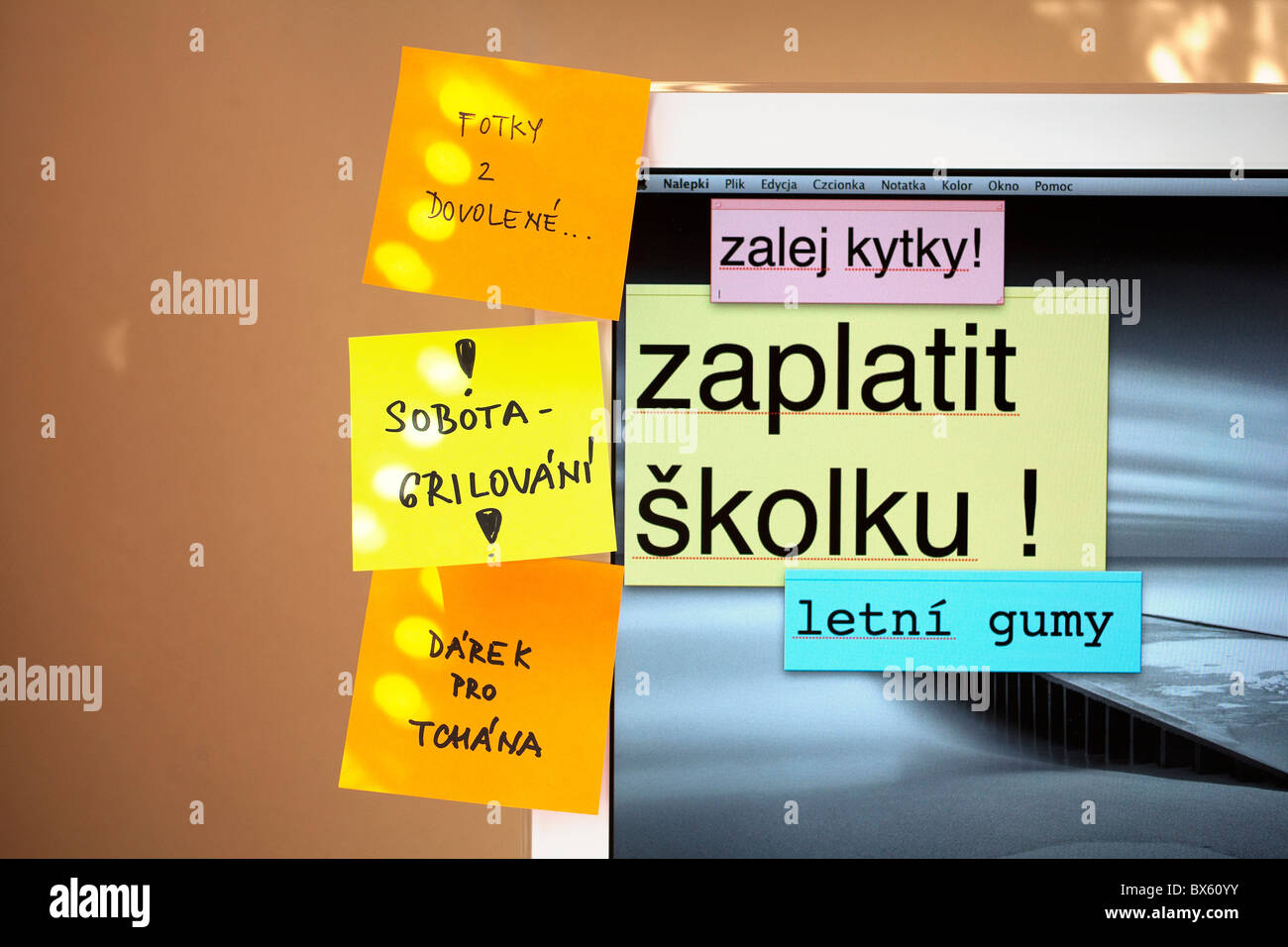 stickies, post-it, notes, reminders Stock Photo - Alamy