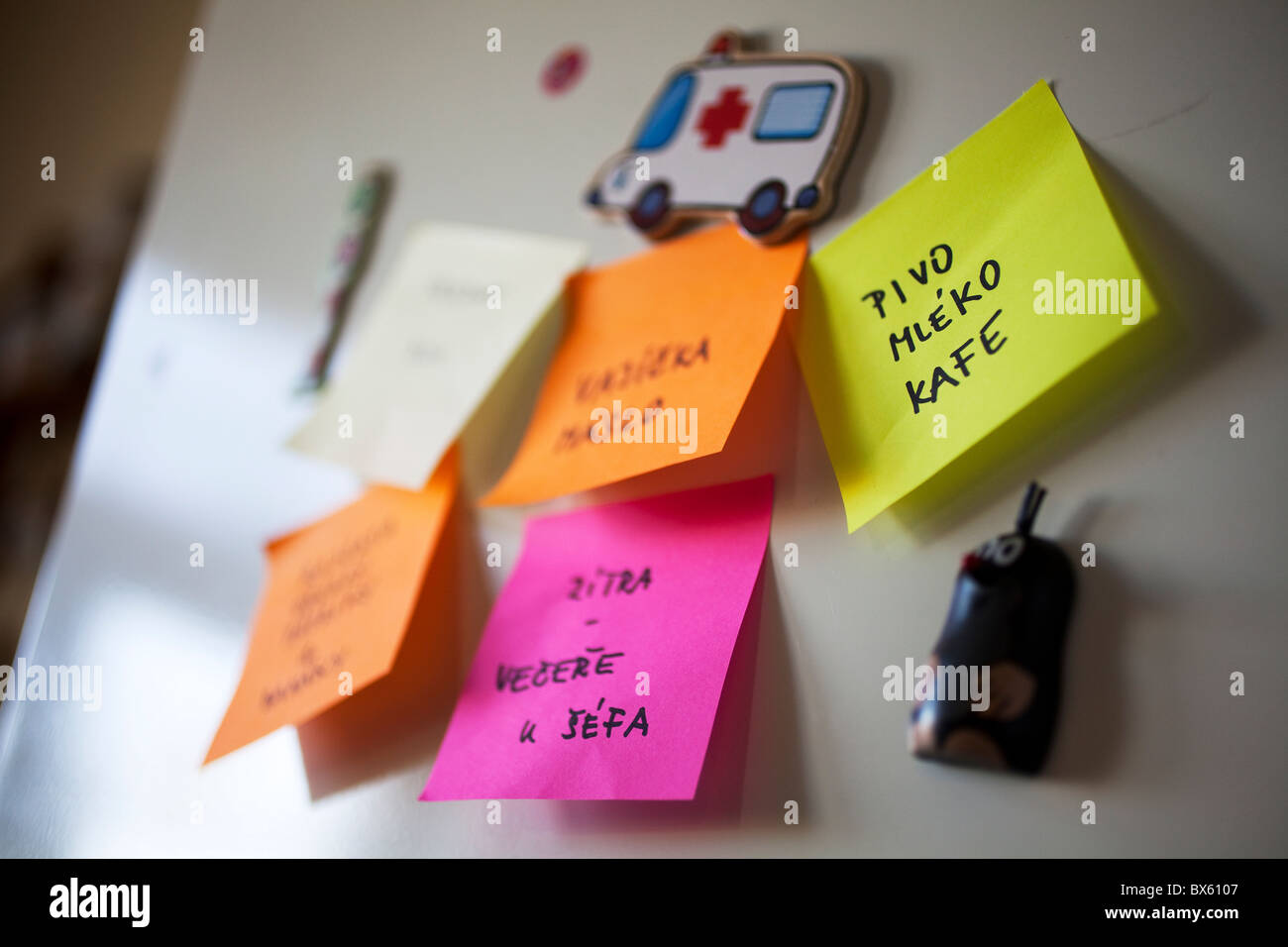 stickies, post-it, notes, reminders Stock Photo - Alamy