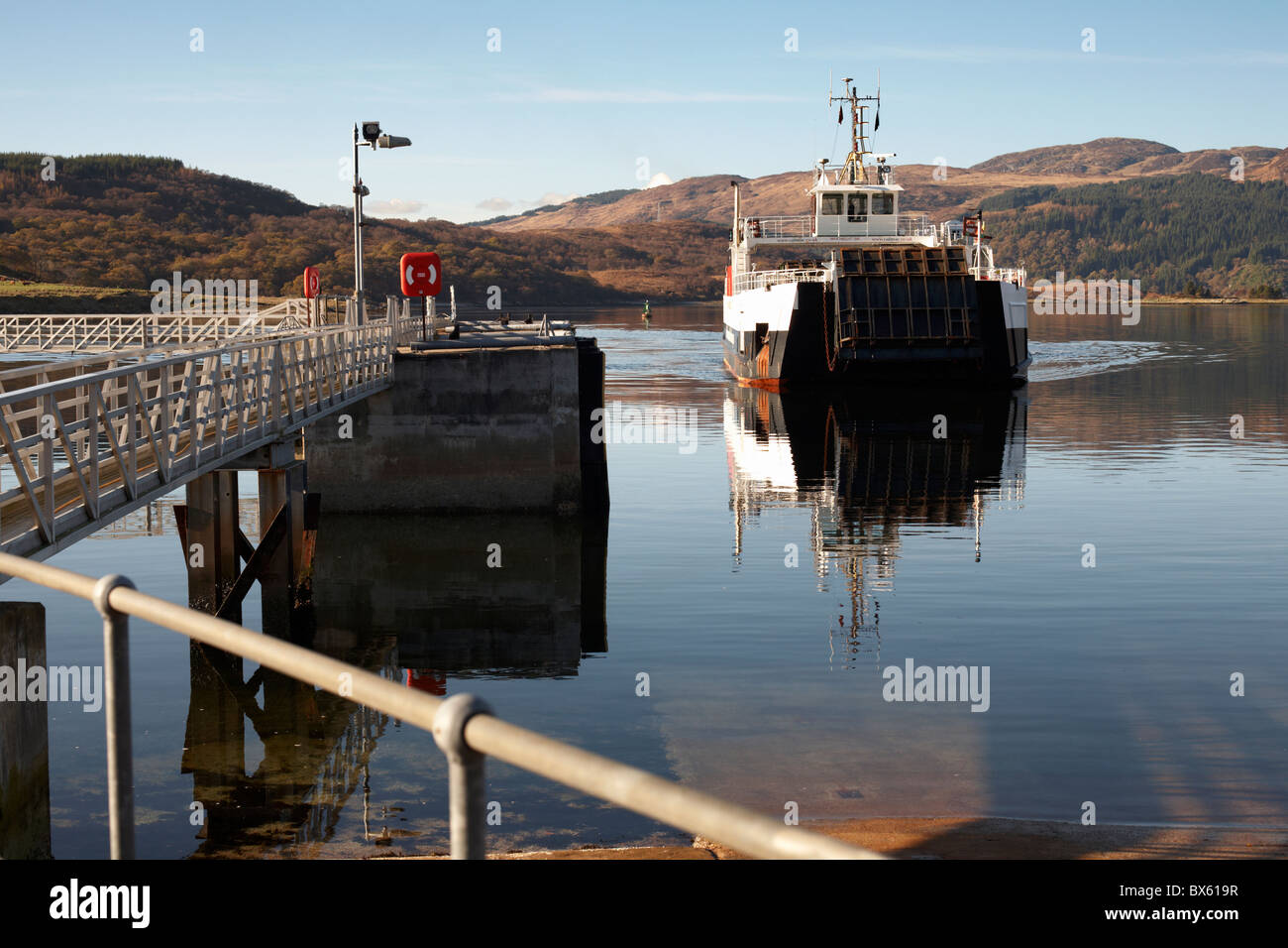 Pier at Colintraive for Bute Ferry. Kyles of Bute, Argyll and Bute ...