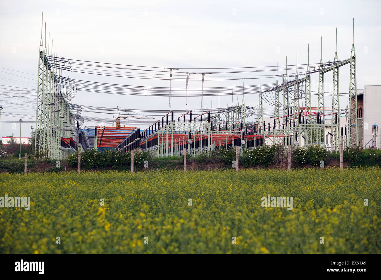 electricity, energy, power, substation, electric poles, high voltage ...