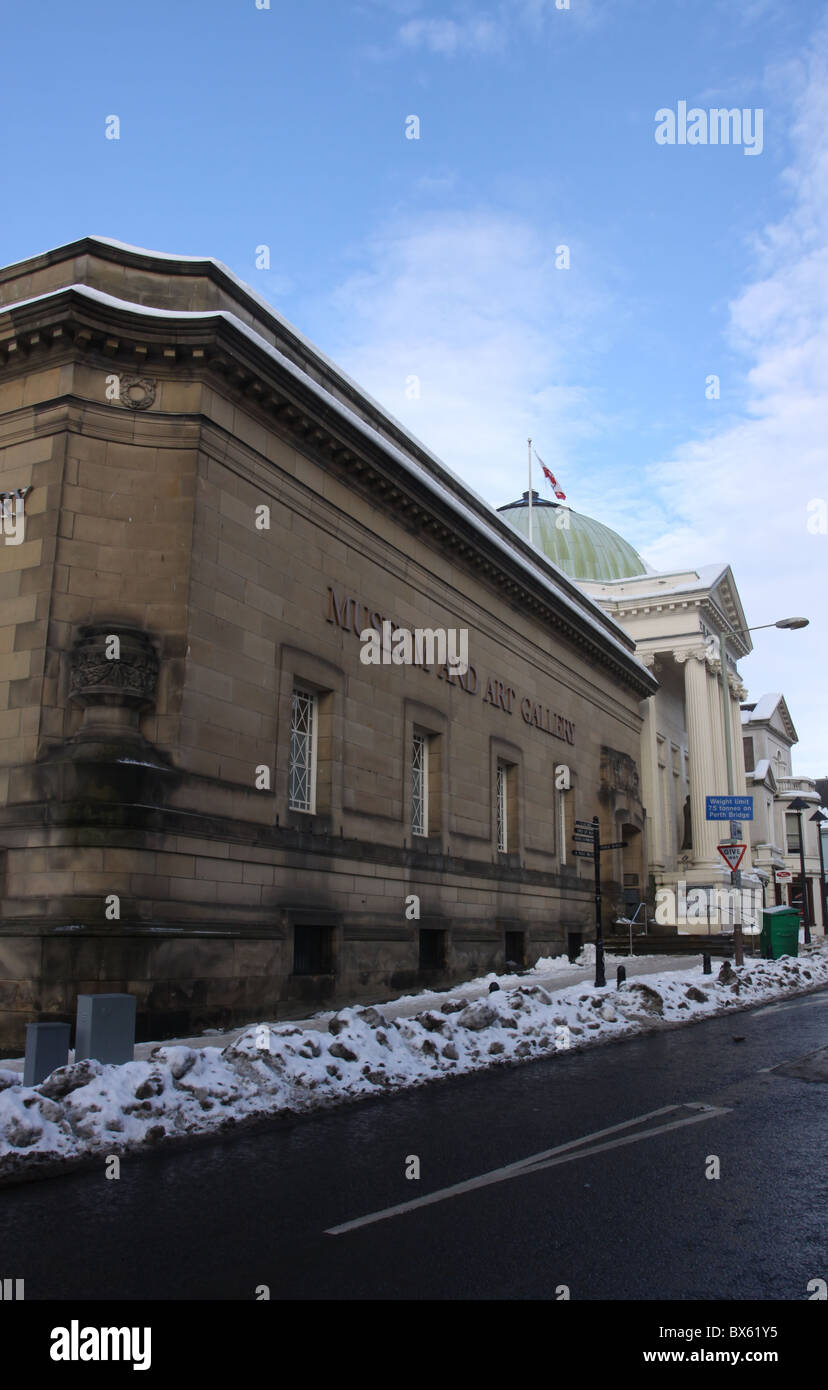 exterior of Perth Museum and Art Gallery in winter Perth Scotland ...
