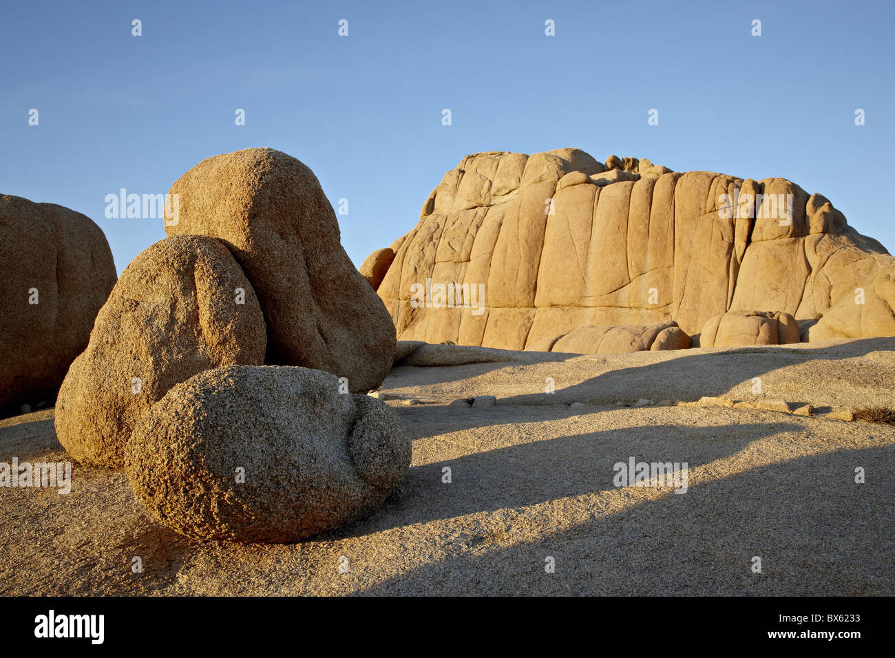 Boulders at sunset, Joshua Tree National Park, California, United ...
