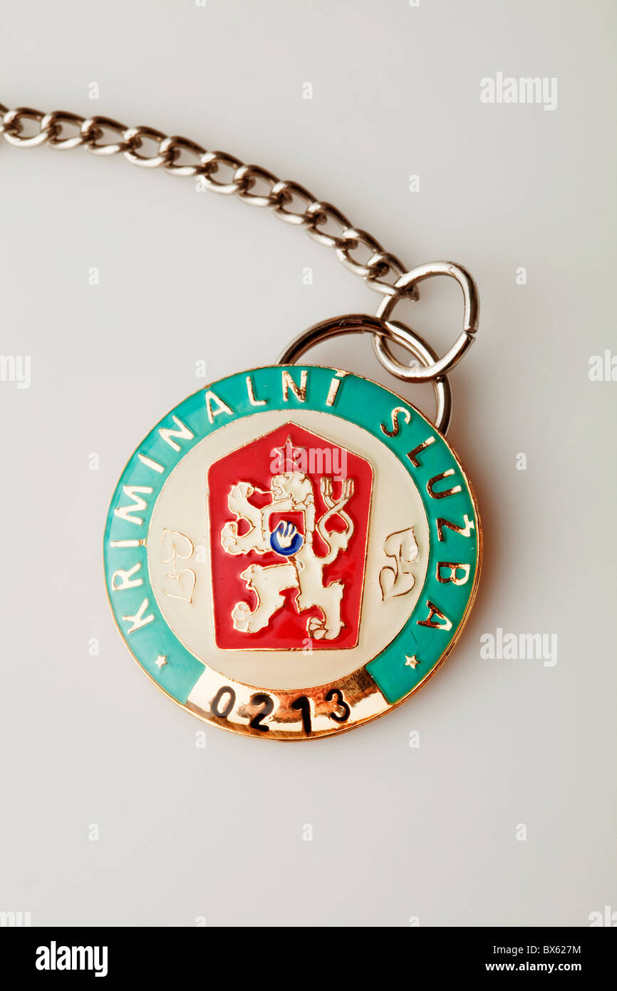 A badge of Czechoslovak police criminal service Stock Photo - Alamy