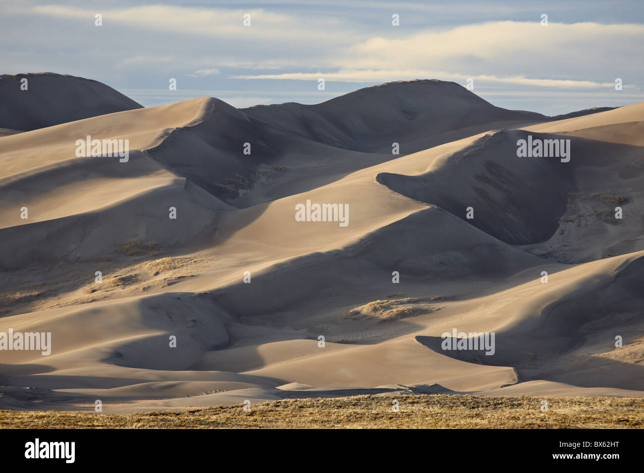 Great Sand Dunes late in the afternoon, Great Sand Dunes National Park ...
