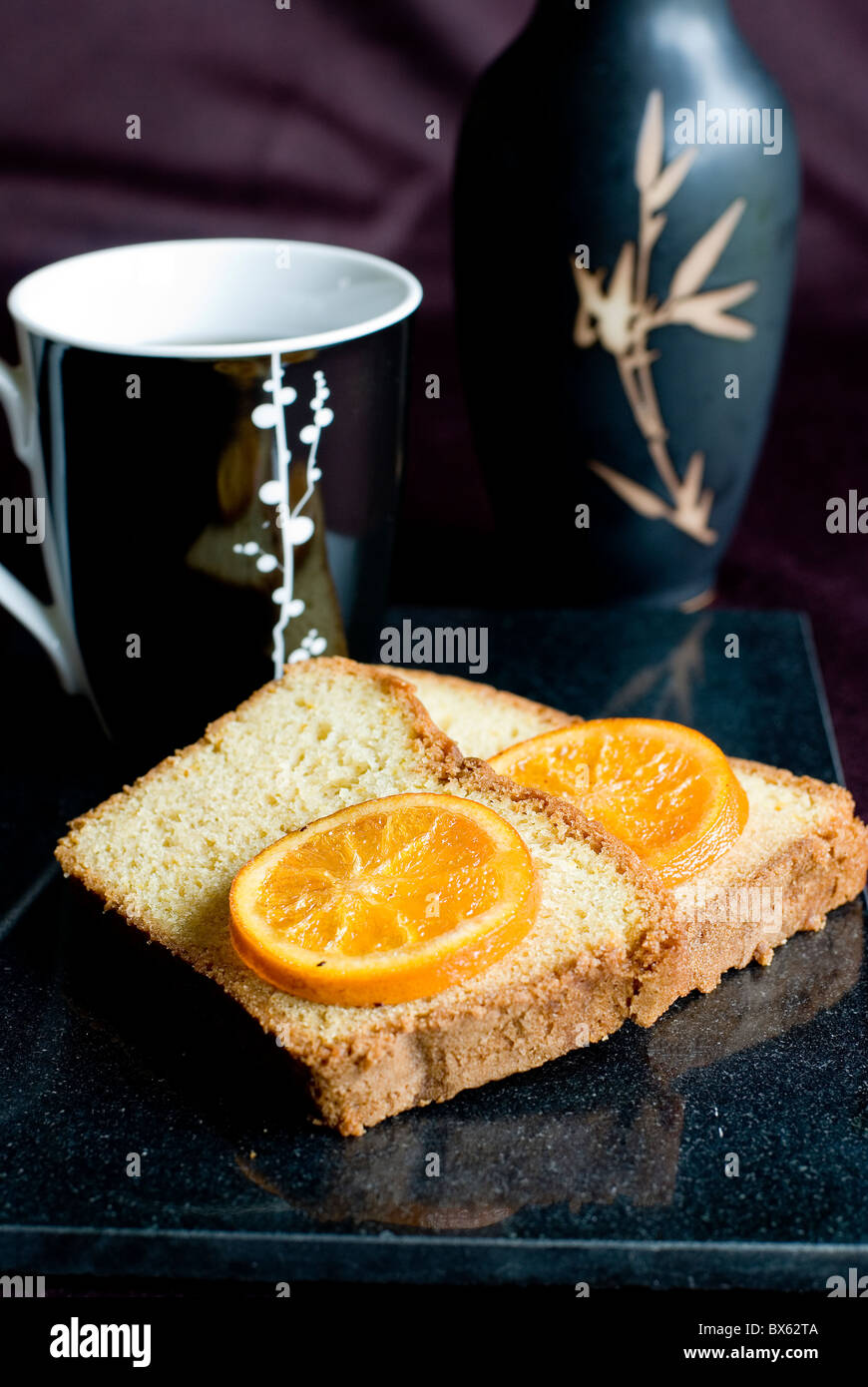 Orange sponge cake Stock Photo - Alamy