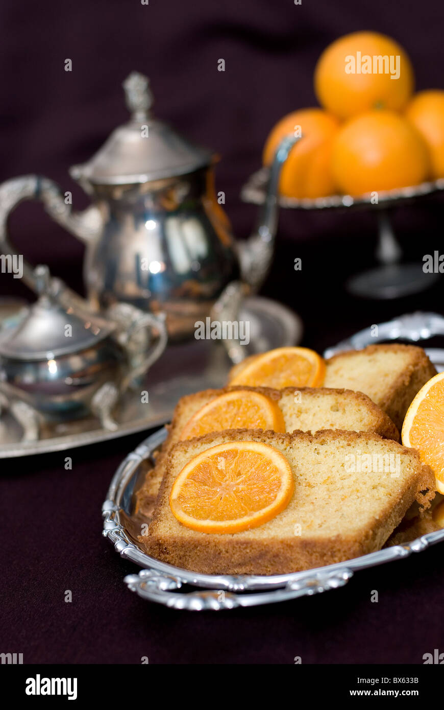 Orange madeira cake Stock Photo - Alamy