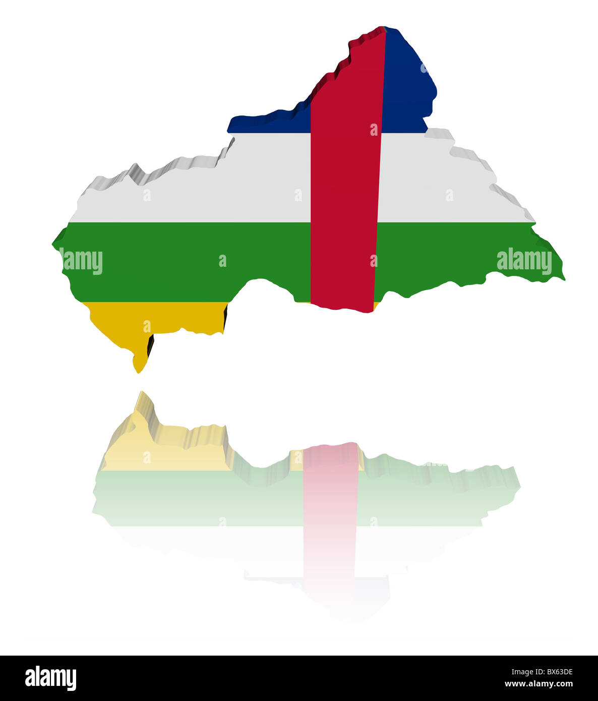 Central african republic 3d map hi-res stock photography and images - Alamy