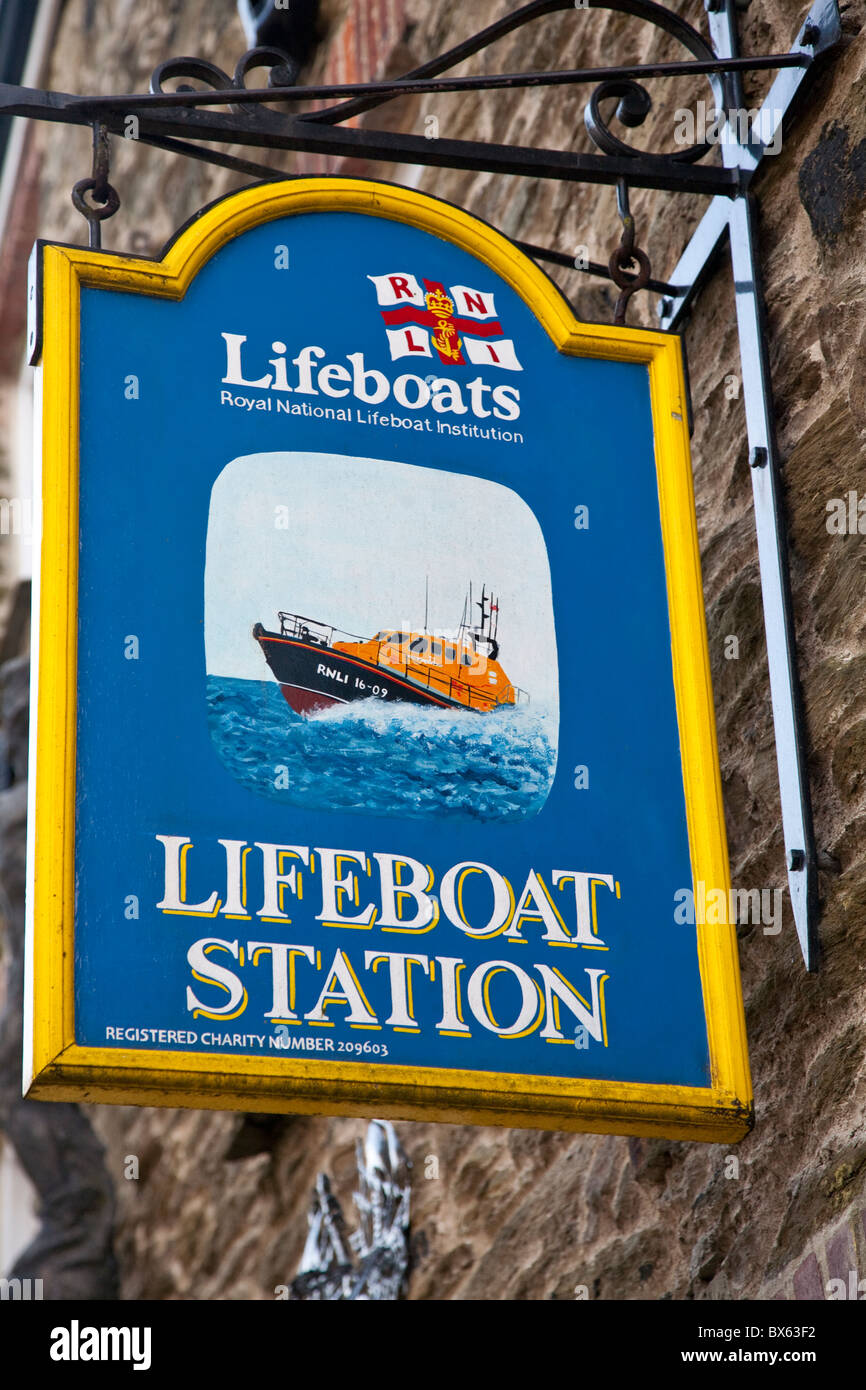 Lifeboat Station Sign Stock Photo - Alamy