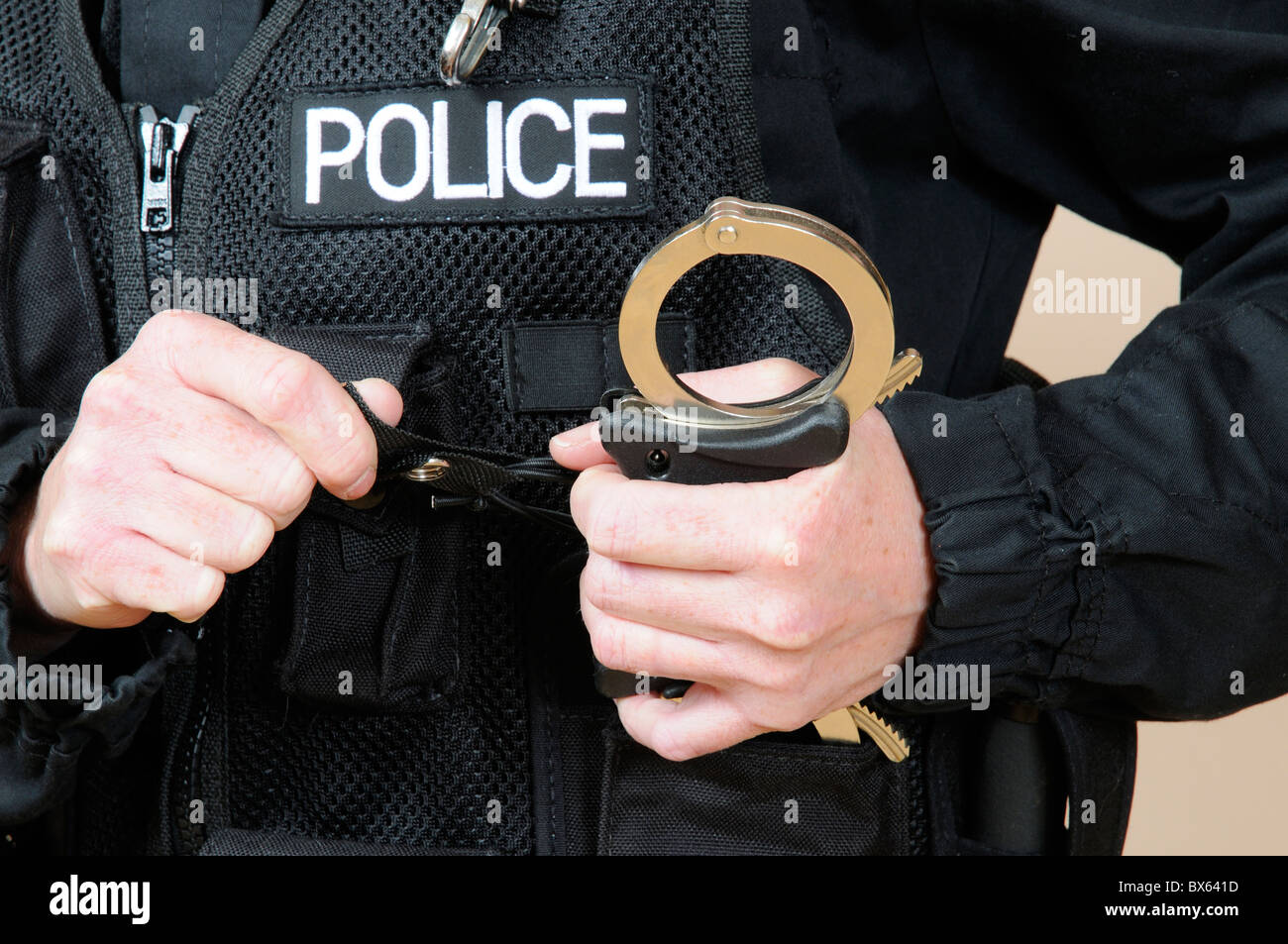 Police equipment handcuff hi-res stock photography and images - Alamy