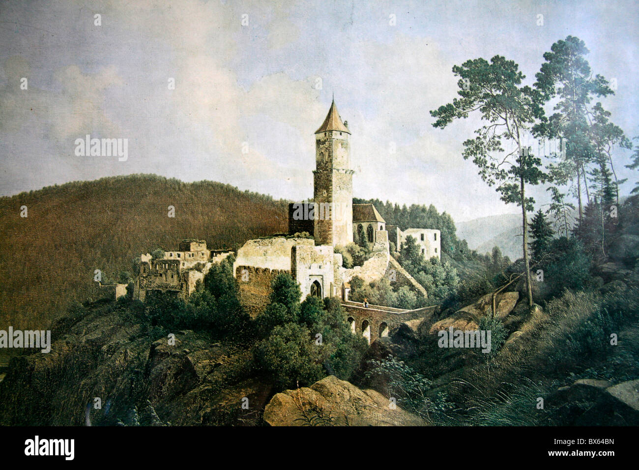 contemporary painting, reproduction, hard copy, drawing Stock Photo - Alamy