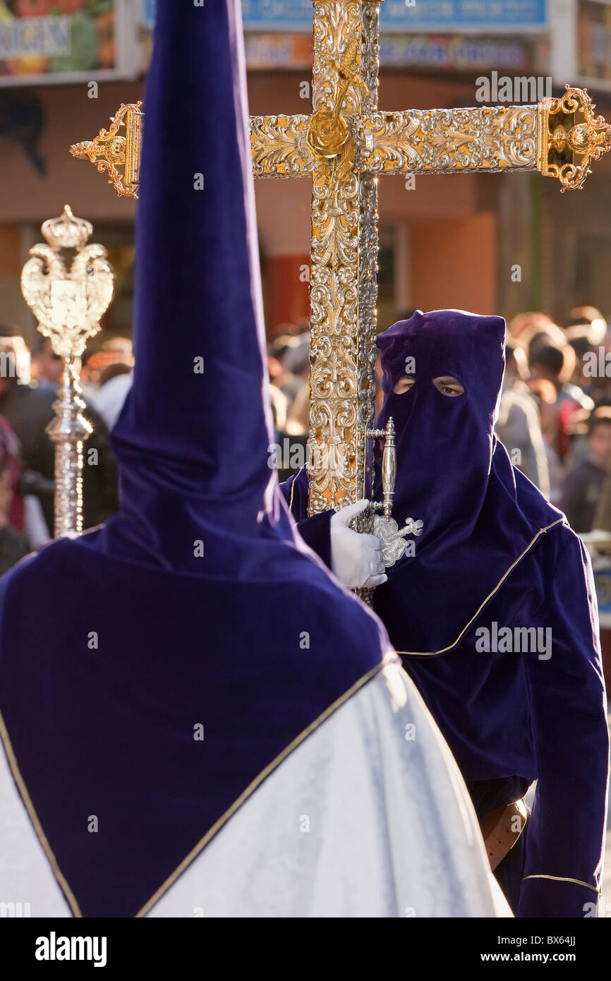 Semana Santa (Holy Week) celebrations, Malaga, Andalucia, Spain, Europe ...