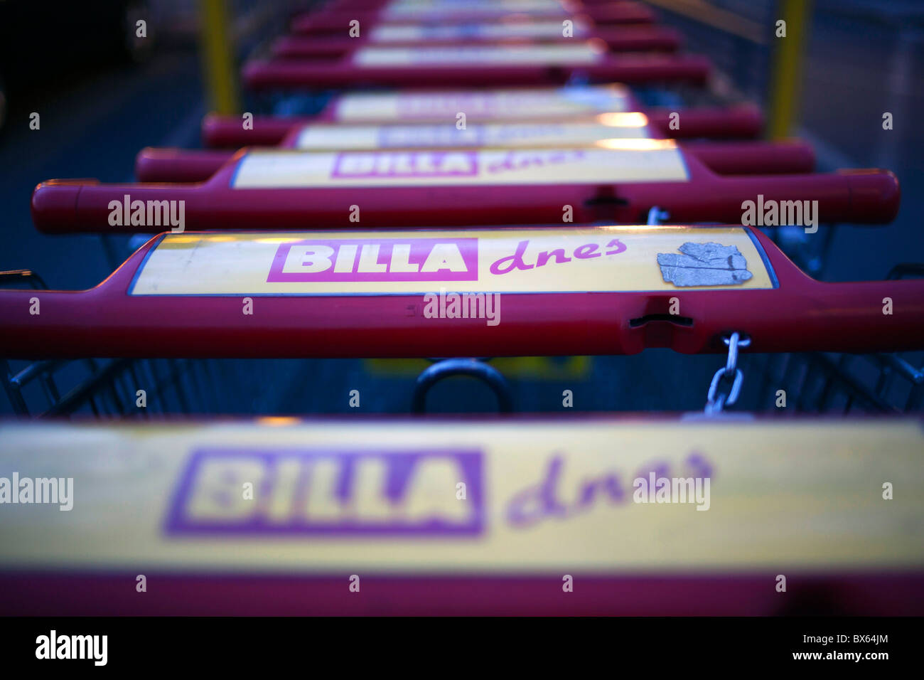 A Billa supermarket chain shopping cart. (CTK Photo/Rene Fluger Stock ...