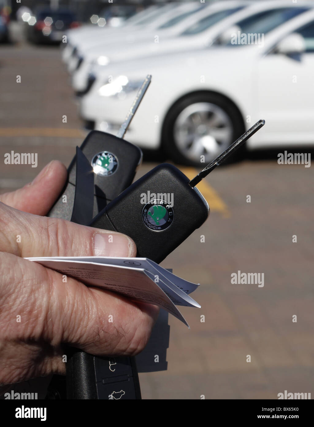 Car keys from Skoda Superb Greenline which were maded for Czech EU ...