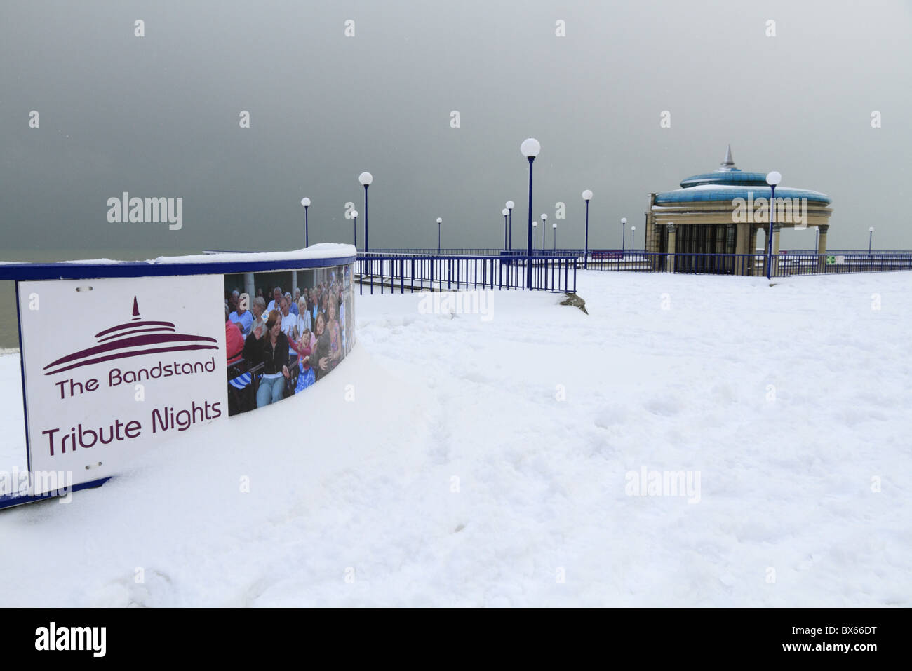 Eastbourne Bandstand in the snow Stock Photo - Alamy