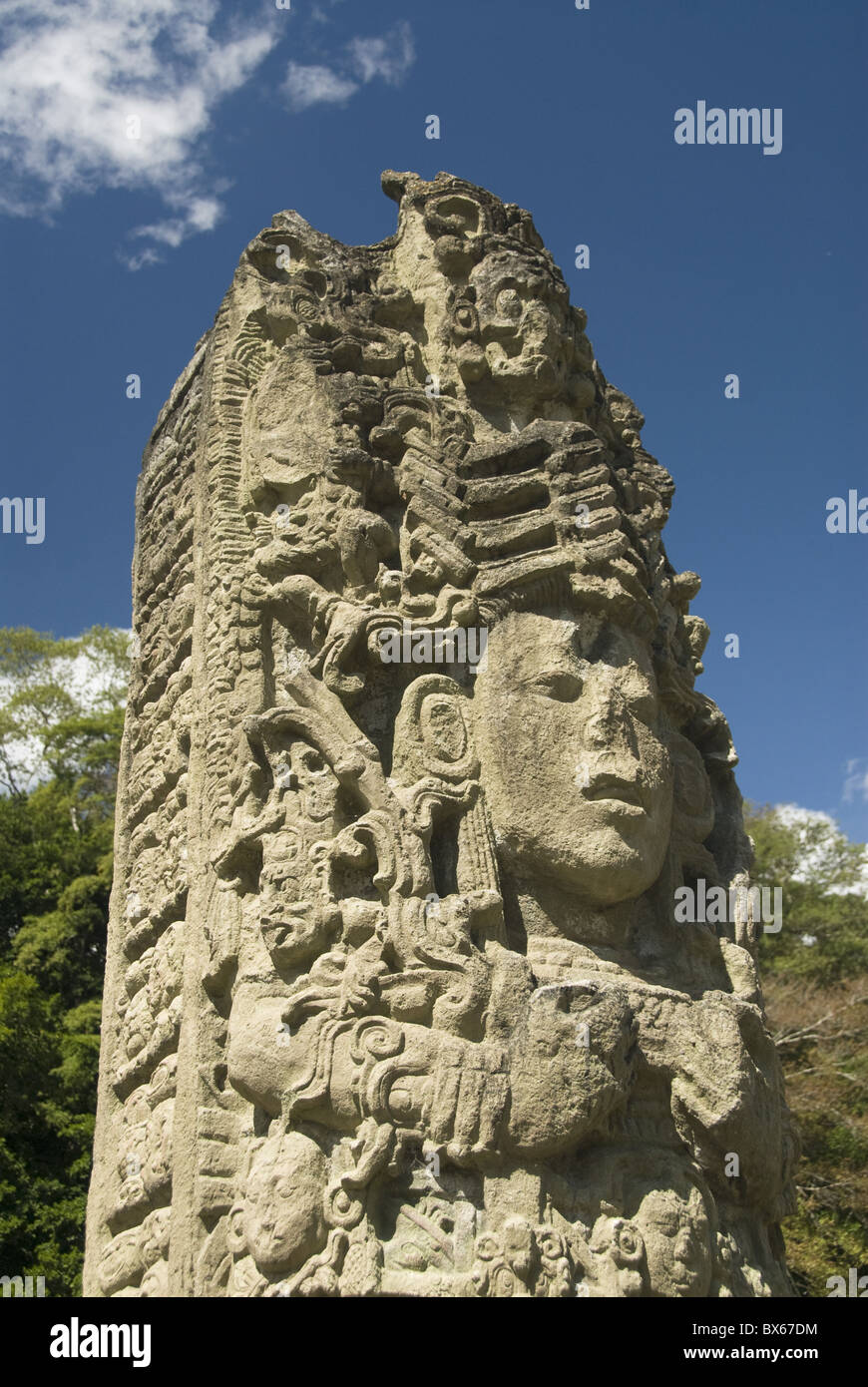 Stela A dating from 731 AD, Copan Archaeological Park, UNESCO World ...