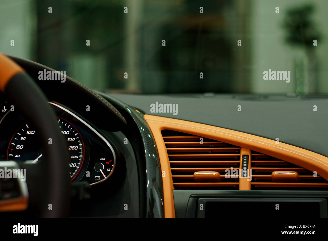 sport car ac vents dials Stock Photo - Alamy