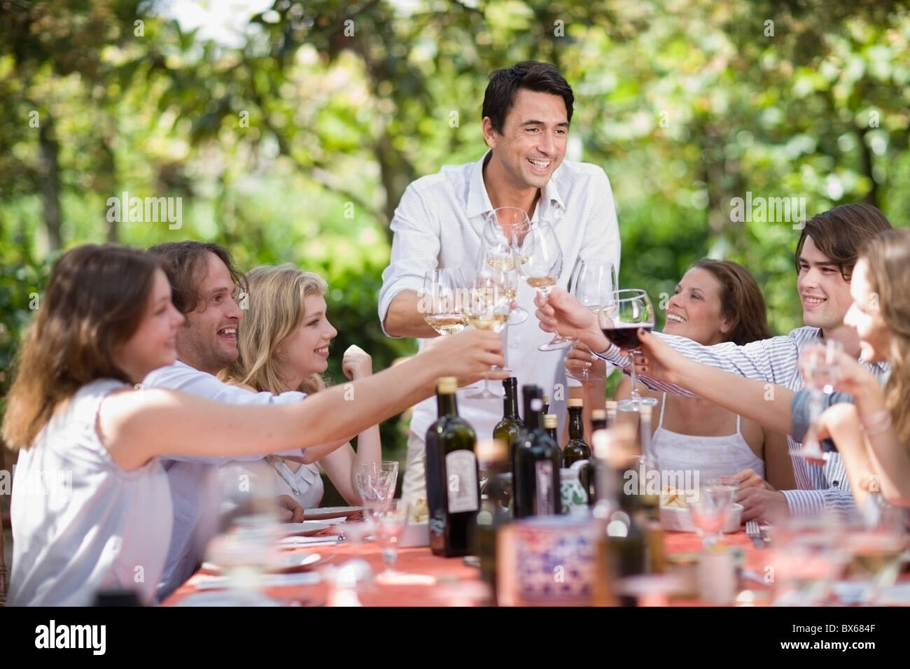 Family at the table Stock Photo - Alamy