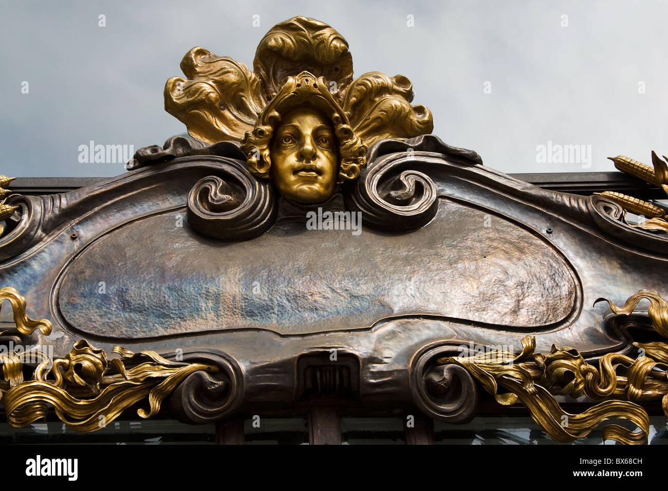 Decor door of the Building of Zinger Art Nouveau 1902-1904 Stock Photo ...