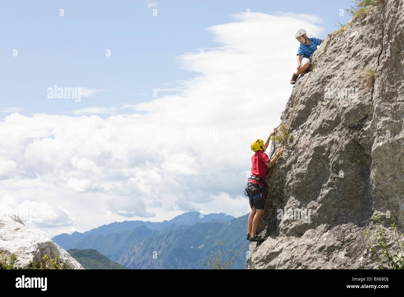 Young Boy Rock Climbing High Resolution Stock Photography and Images ...