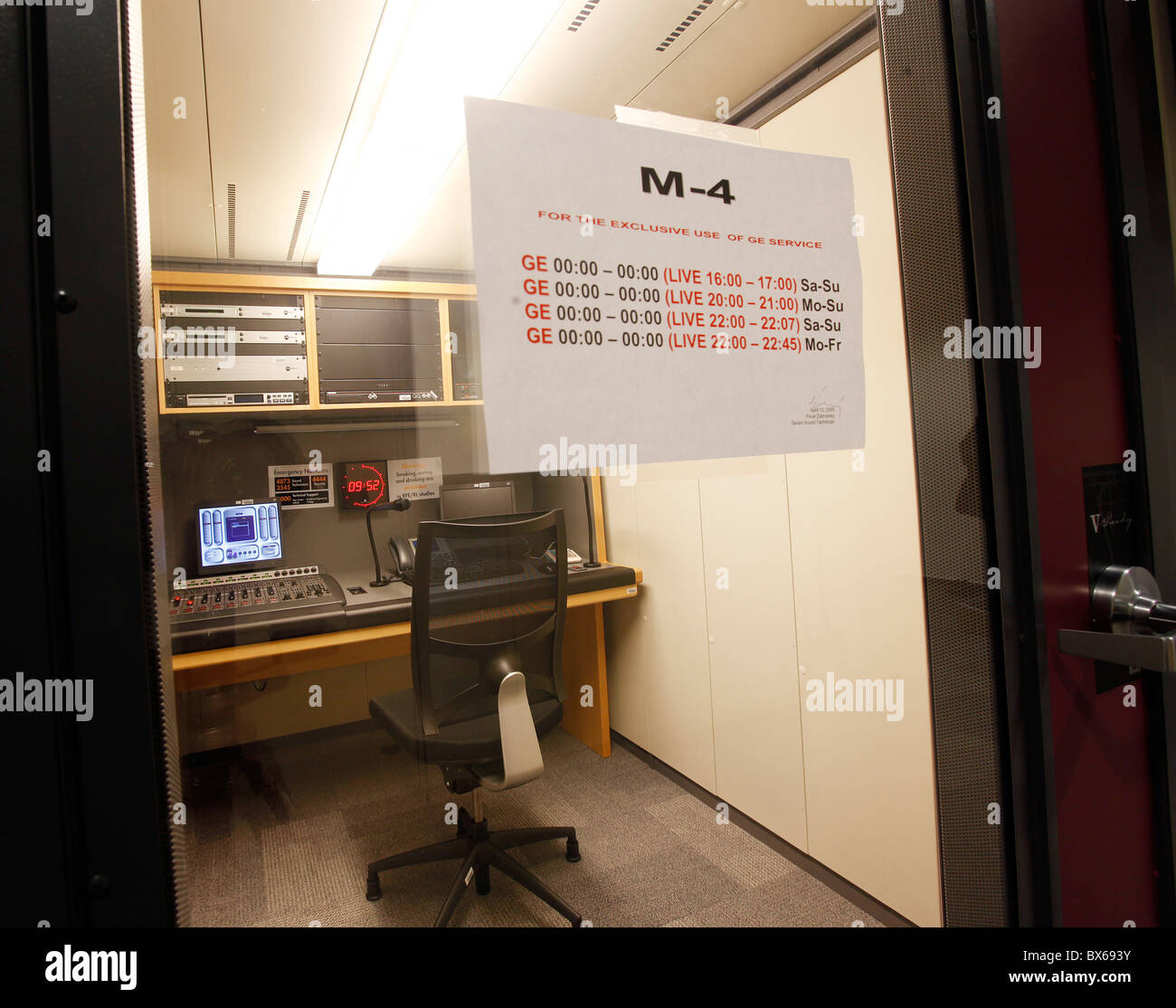 Interior radio free europe radio liberty rfe rl hi-res stock ...