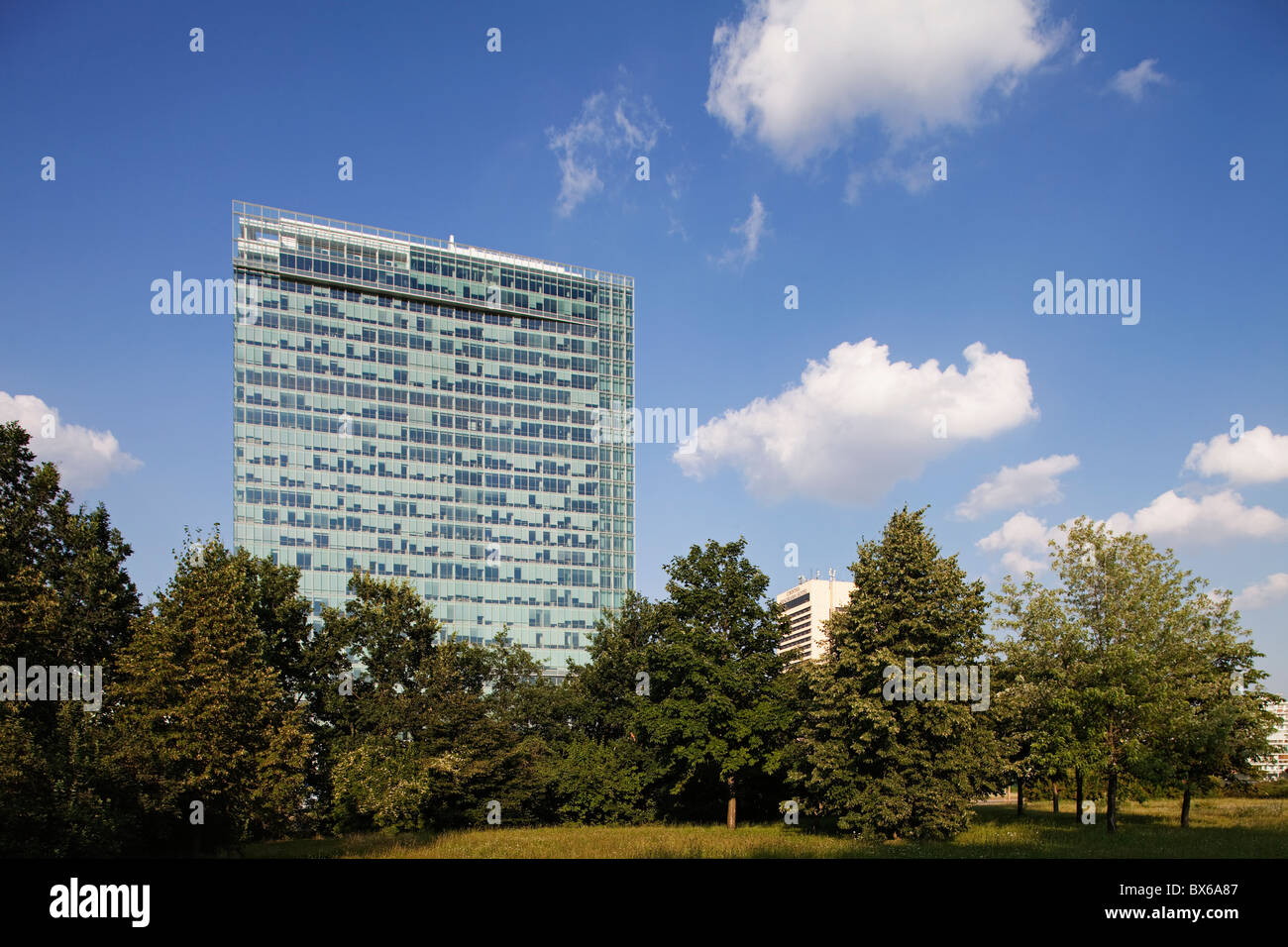 Raiffesenbank high-rise building at Pankrac plain in Prague, Czech ...