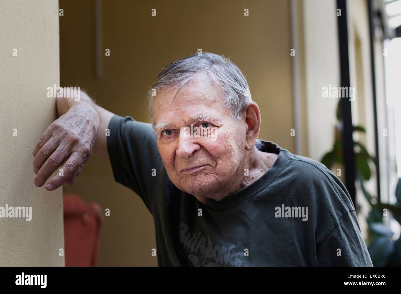 Czech actor Jan Skopecek poses in auditorium of the Theatre Pod ...