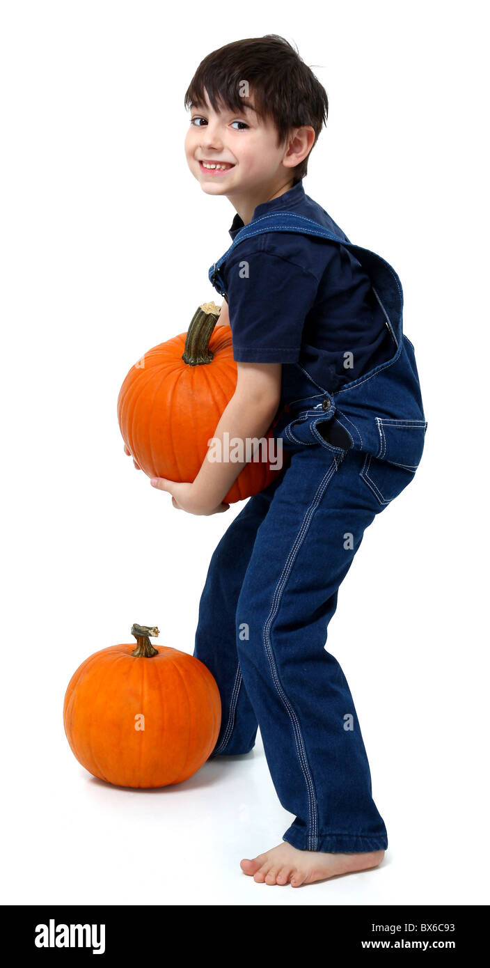 Country boy in overalls hi-res stock photography and images - Alamy