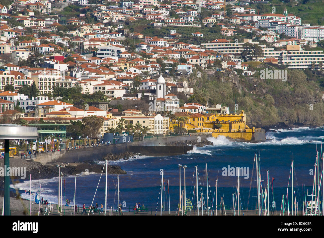 Architecture in the old town of funchal hi-res stock photography and ...