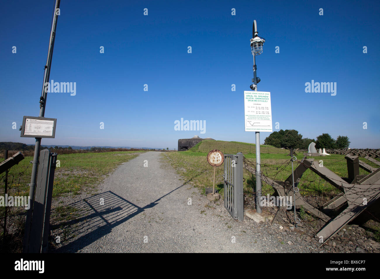 Anti tank barriers, barbed wire, fort MO-S 19 Alej, Museum of the ...