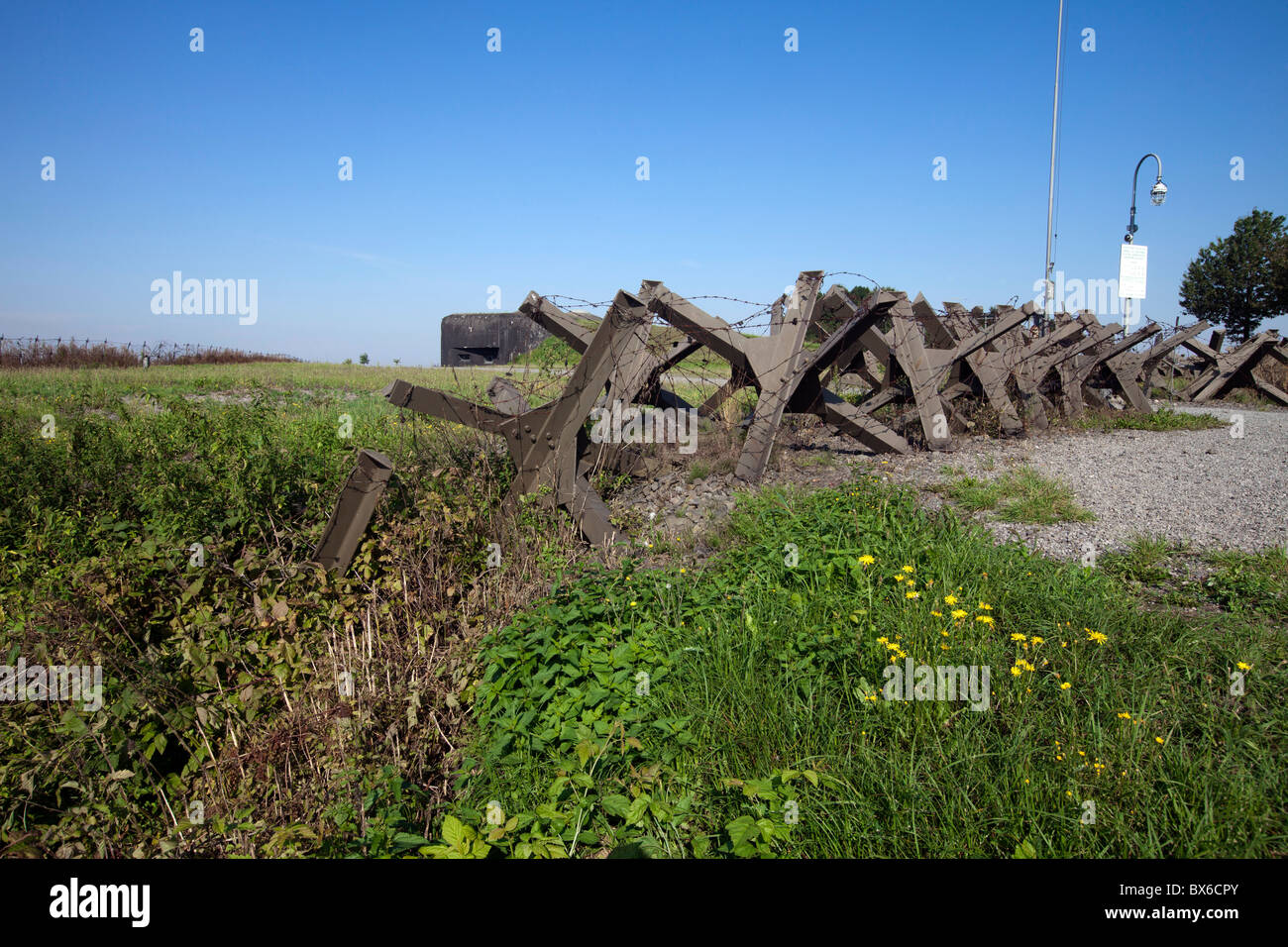Anti tank barriers, barbed wire, fort MO-S 19 Alej,Museum of the ...