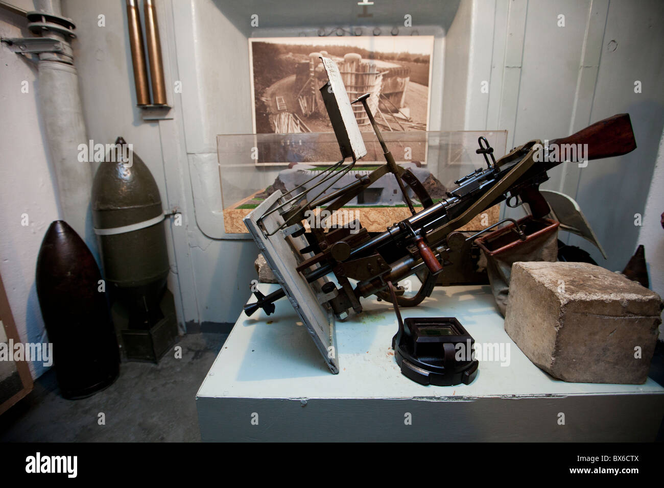 machine gun, interior, Fort MO-S 19 Alej, Museum of the fortifications ...