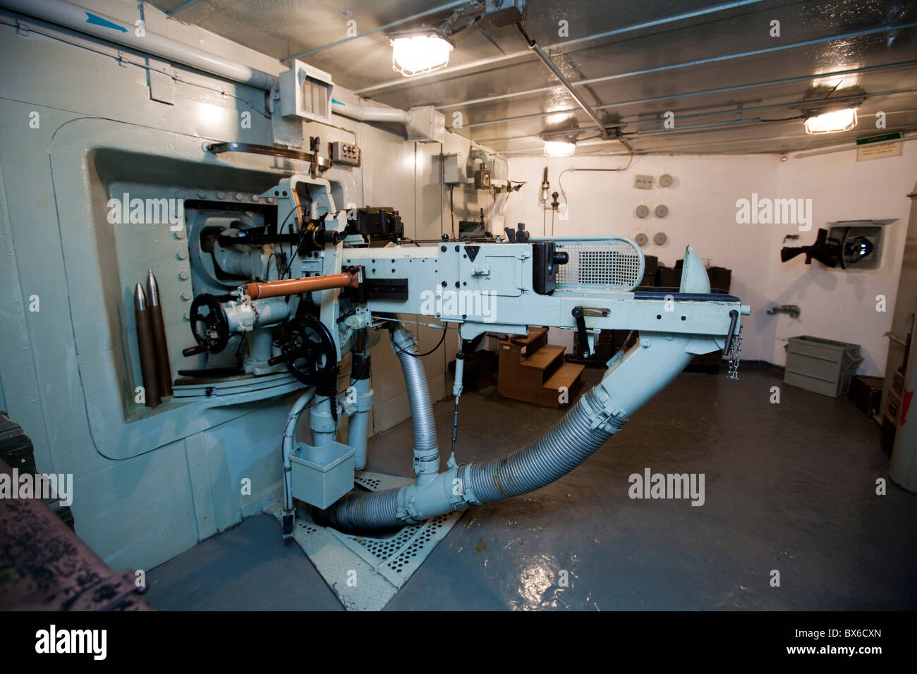 anti-tank gun vz. 36 gauge 47 mm, gunnery room, interior, Fort MO-S 19 ...