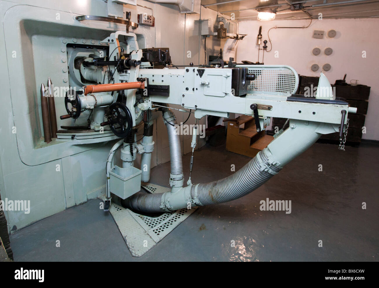 anti-tank gun vz. 36 gauge 47 mm, gunnery room, interior, Fort MO-S 19 ...