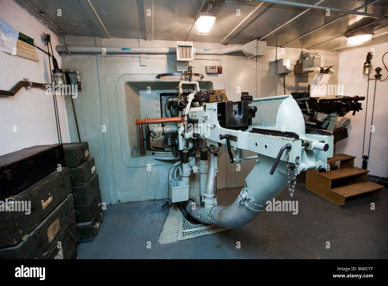 anti-tank gun vz. 36 gauge 47 mm, gunnery room, interior, Fort MO-S 19 ...