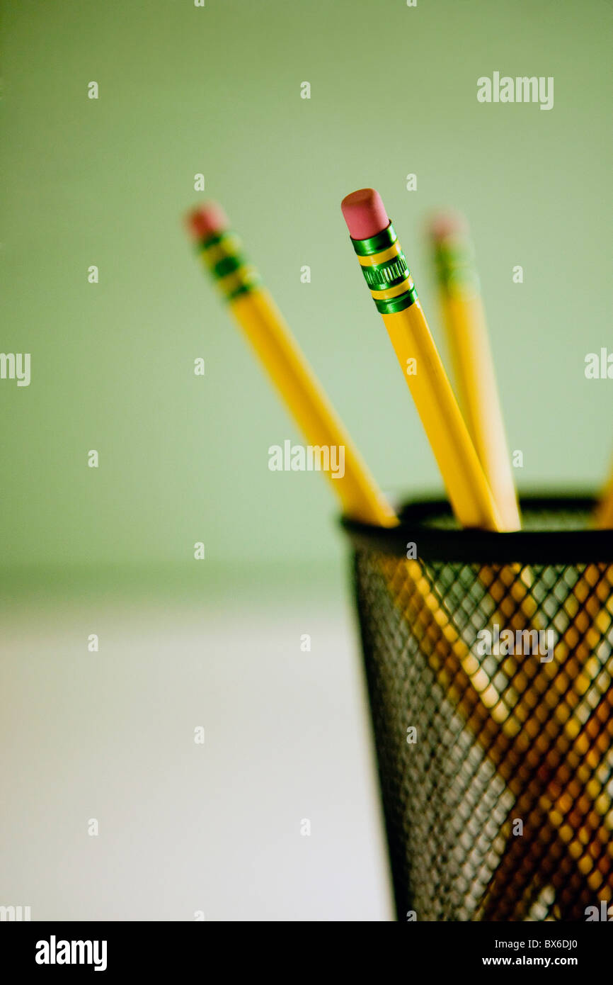 Pencils in a case close-up Stock Photo - Alamy