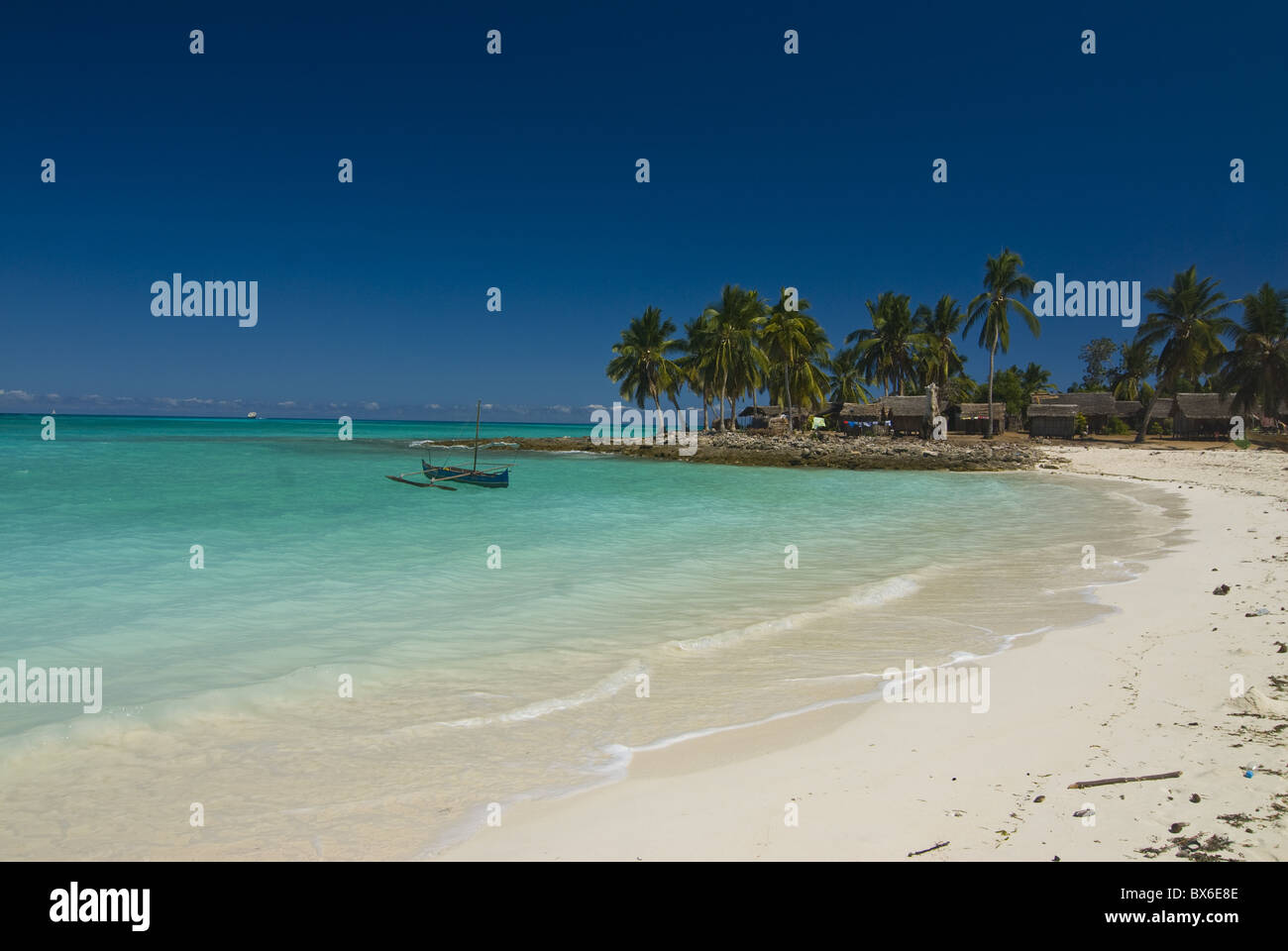 Beautiful beach in Nosy Iranja, a little island near Nosy Be ...