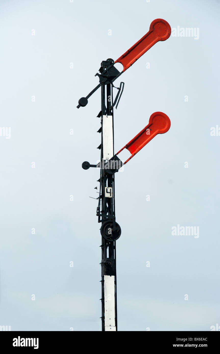 Operating semaphore on an ancient branch line Stock Photo - Alamy