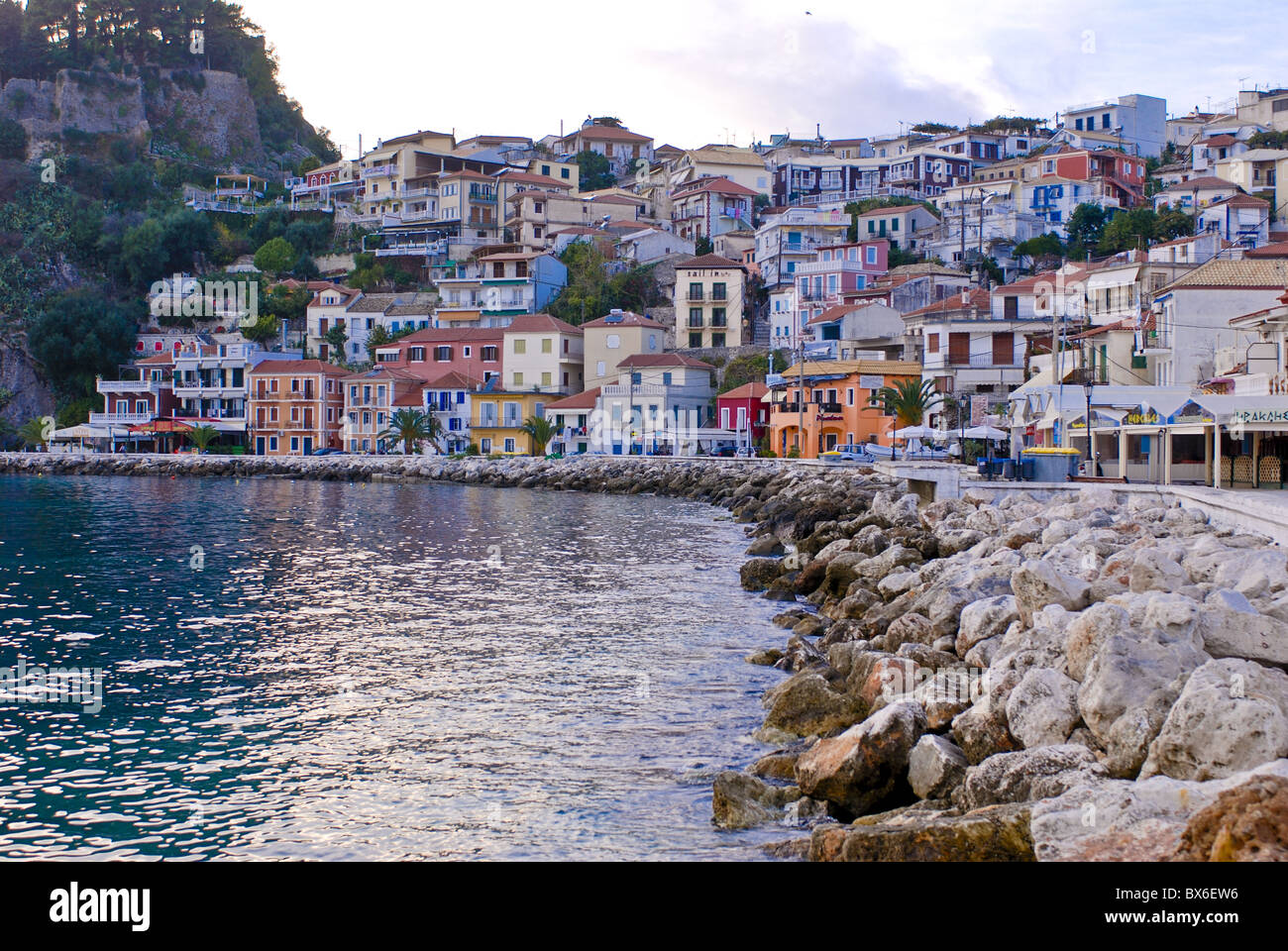 Harbor of Parga, mainland Greece, Greece, Europe Stock Photo - Alamy