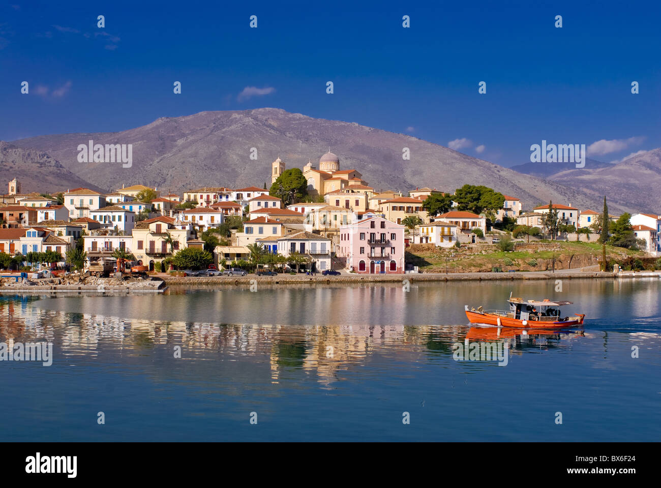 The harbor of Galaxidi, Greece, Europe Stock Photo - Alamy