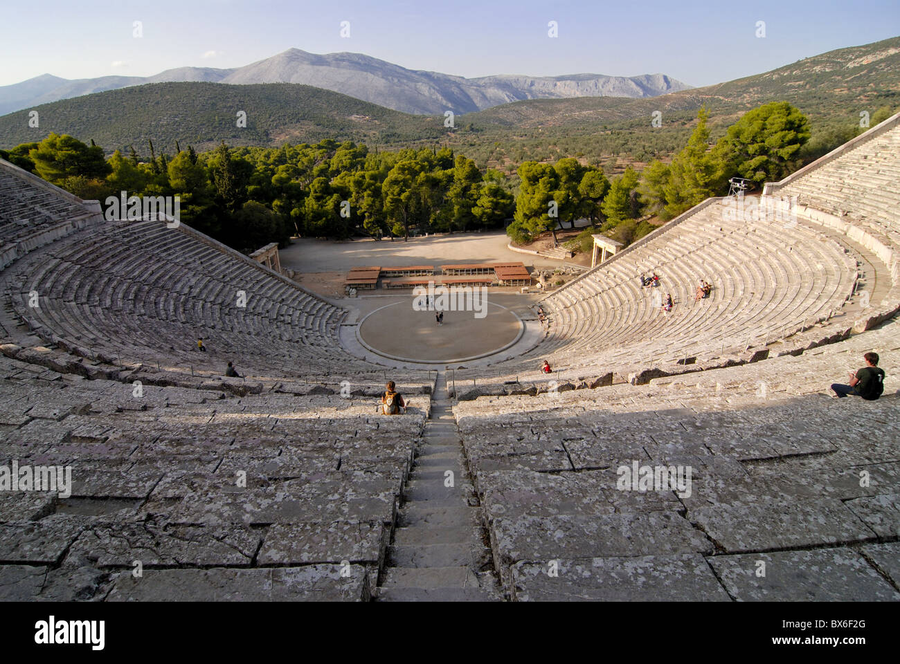 The ancient amphitheatre of Epidaurus, UNESCO World Heritage Site ...