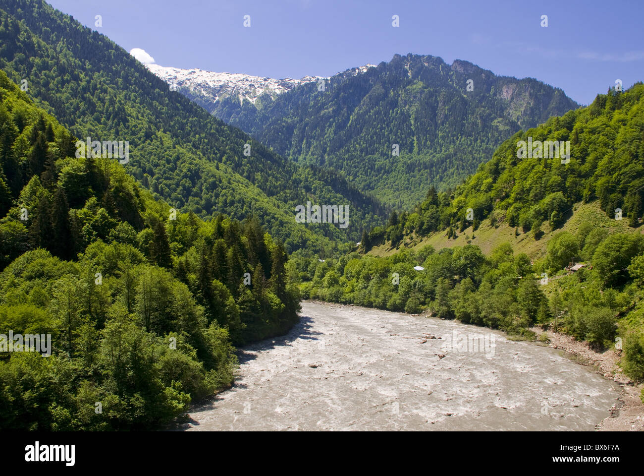 Wonderful mountain scenery of Svanetia, Georgia, Caucasus, Central Asia ...
